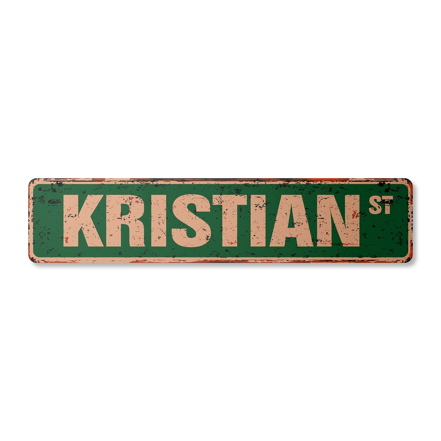 KRISTIAN Vintage Plastic Street Sign Childrens Name Room Sign | Indoor ...