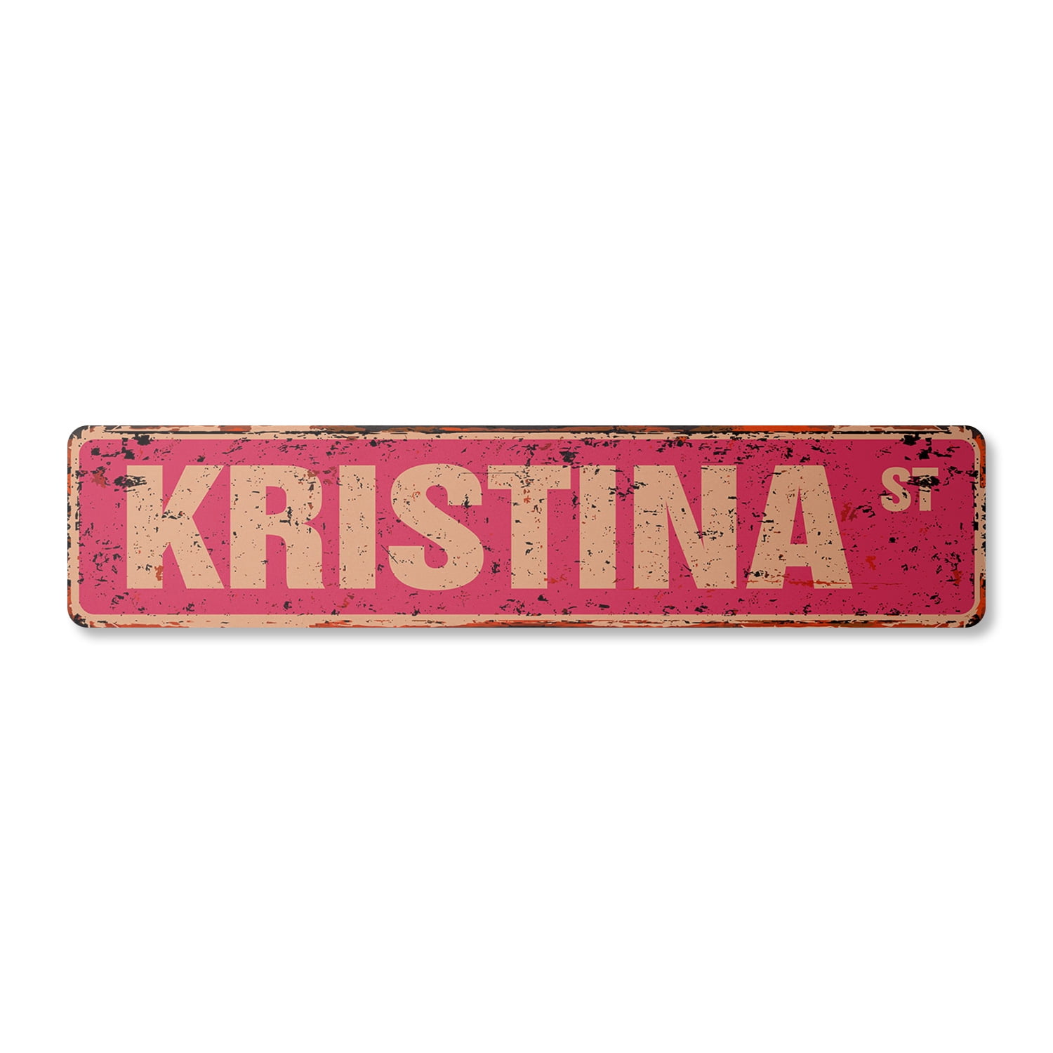 KRISTINA Vintage Plastic Street Sign Childrens Name Room Sign | Indoor ...
