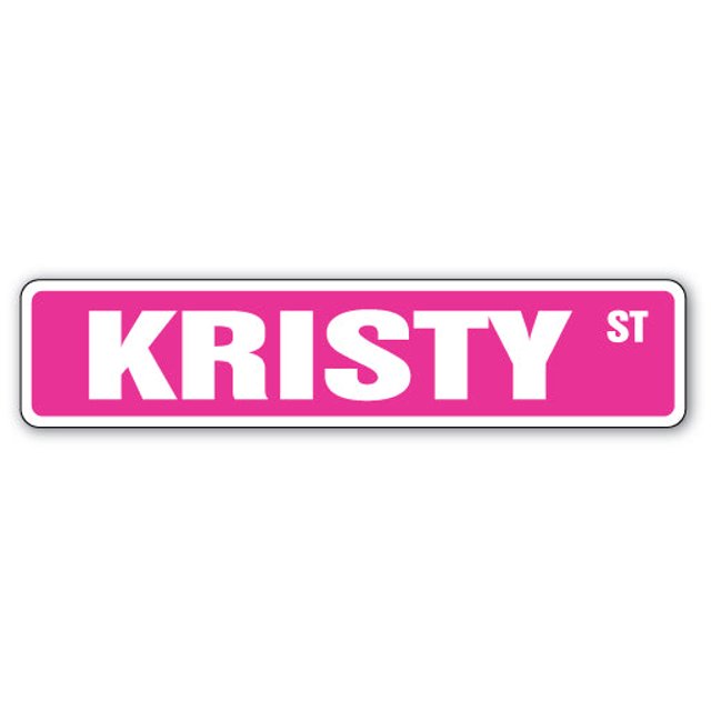 KRISTY Street Sign Childrens Name Room Sign | Indoor/Outdoor | 24" Wide ...
