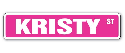 KRISTY Street Sign Childrens Name Room Sign | Indoor/Outdoor | 36" Wide ...