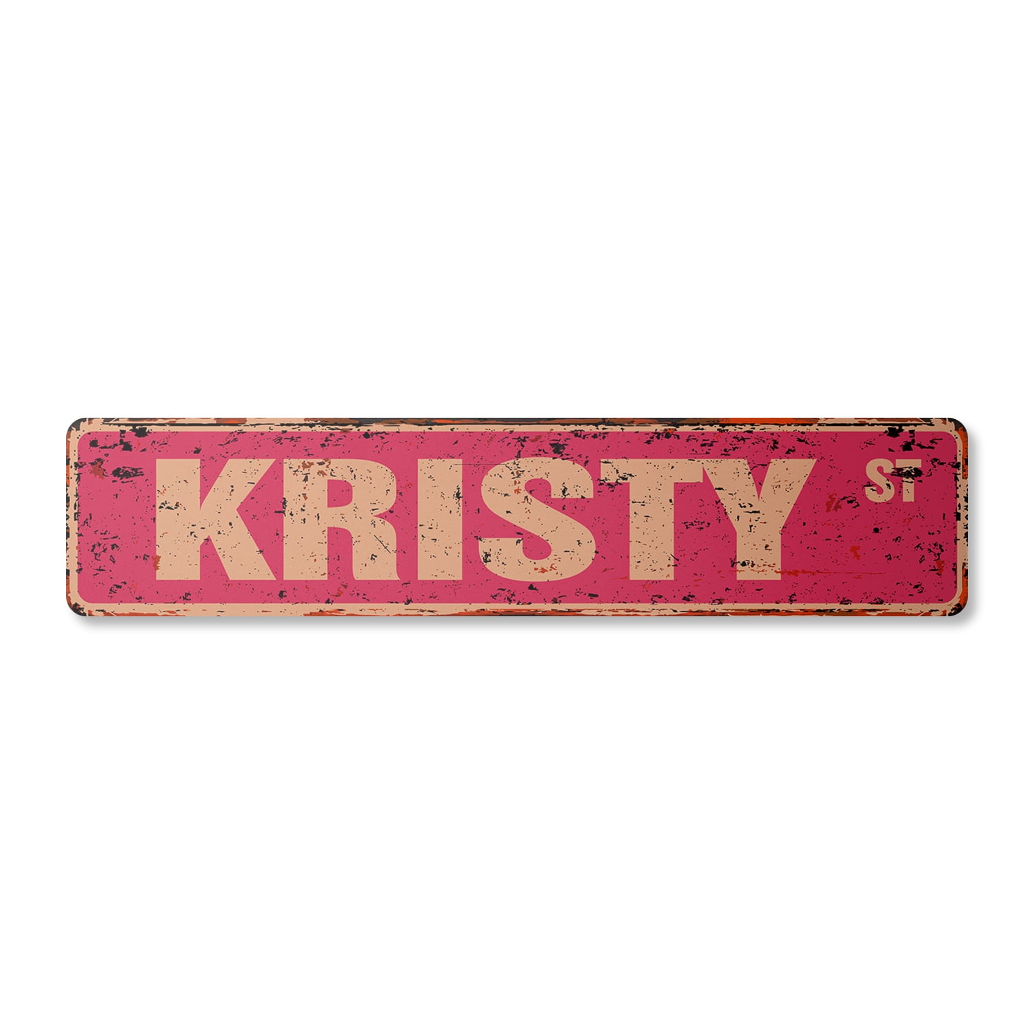 KRISTY Vintage Aluminum Street Sign Childrens Name Room Metal Sign ...