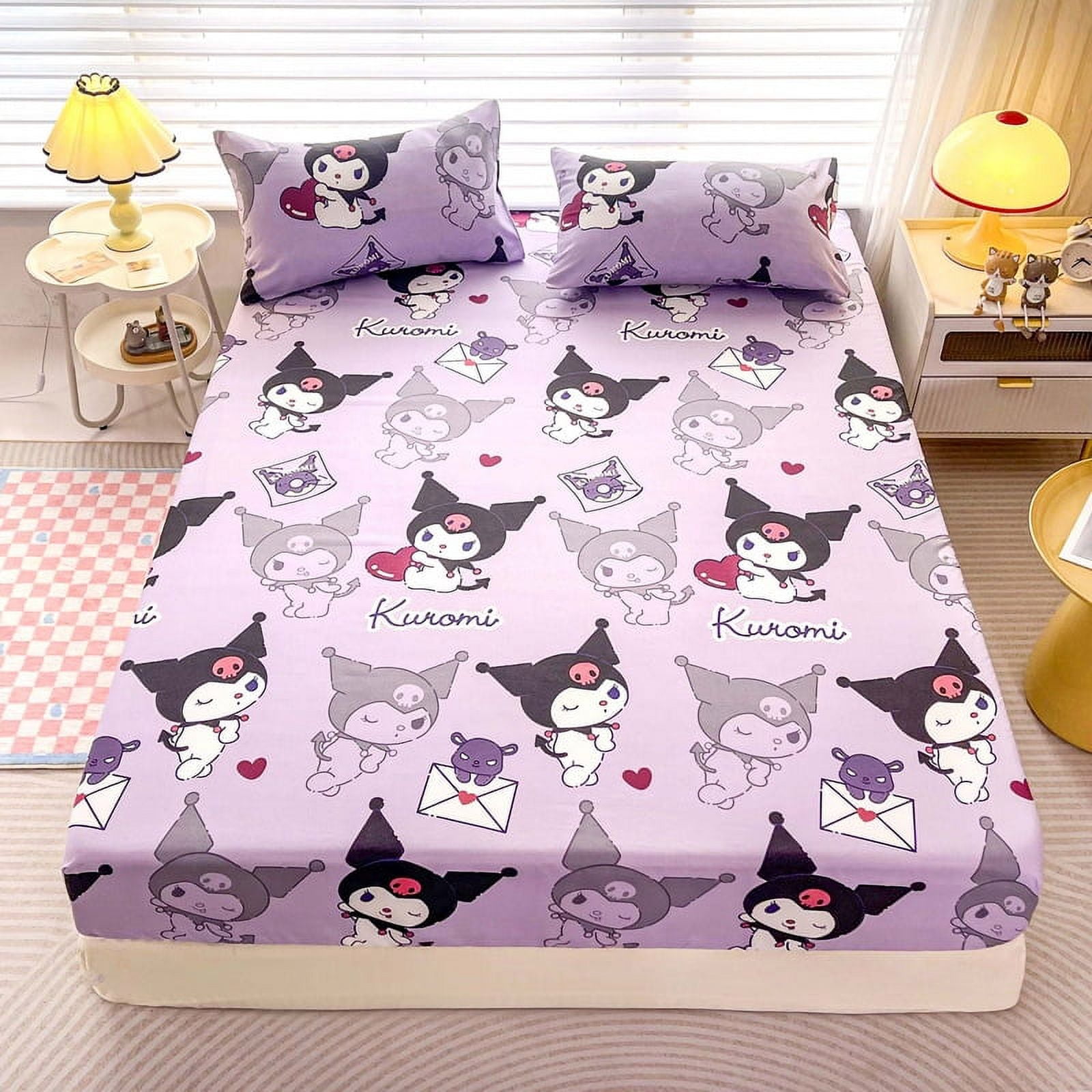 KRM CNM Big-ear Dog Cartoon fitted bed sheet 3-piece set(fitted sheet+2 ...