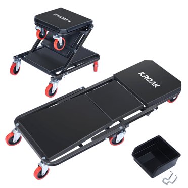 BENTISM Creeper Garage/Shop Seat 250 lbs Rolling Padded Auto Mechanic ...