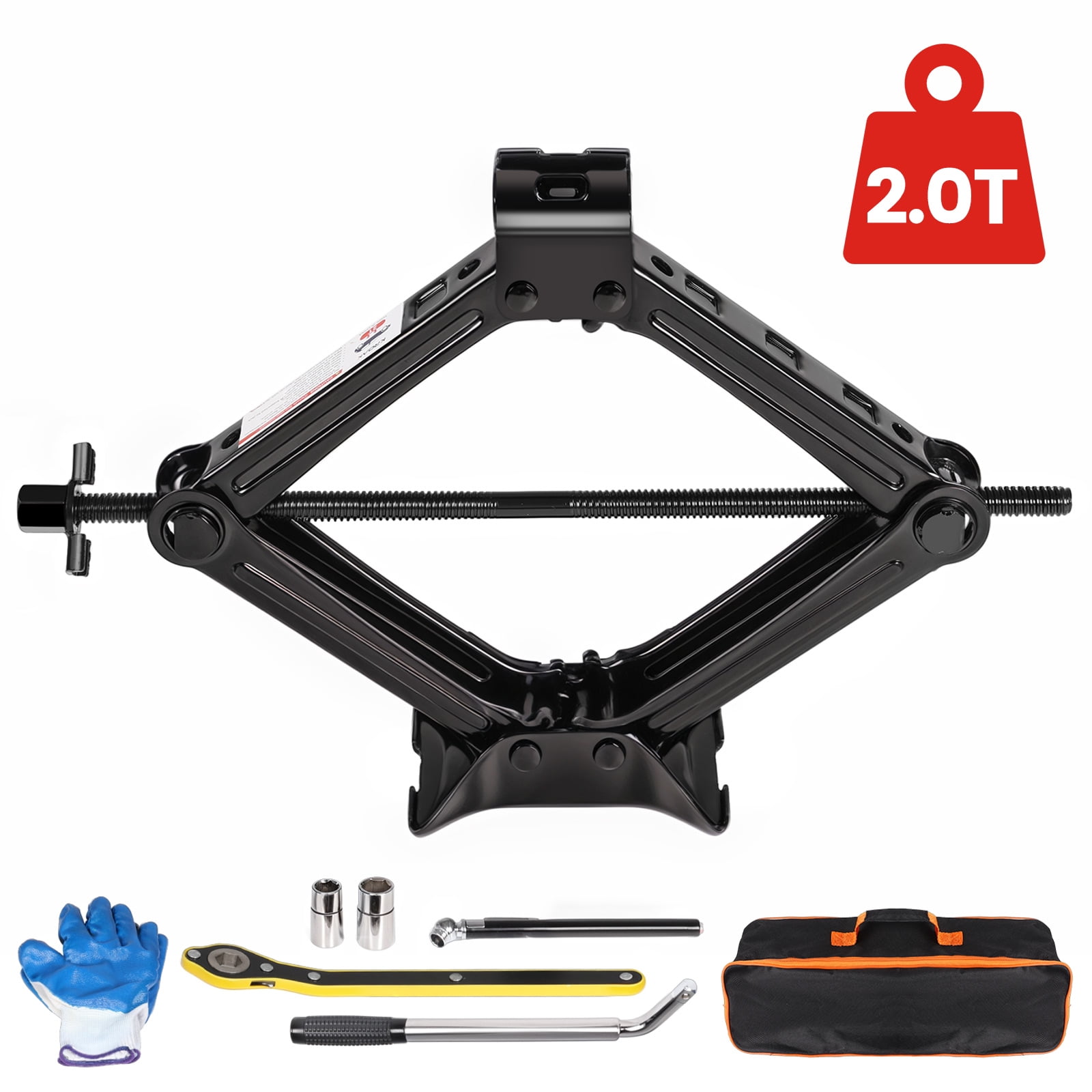 KROAK Scissor Jack Set 2 Ton (4409 lbs), 4.33"-15.75" Lifting Range ...