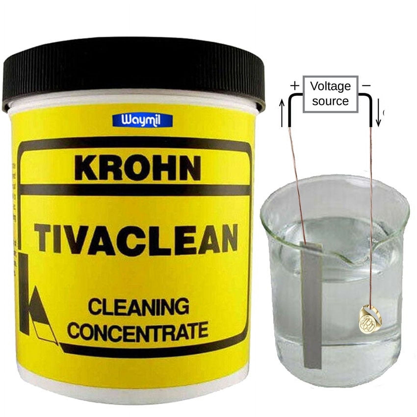KROHN TIVACLEAN Electro Cleaning Concentrate 1 lb Remove Grease Jewelry ...