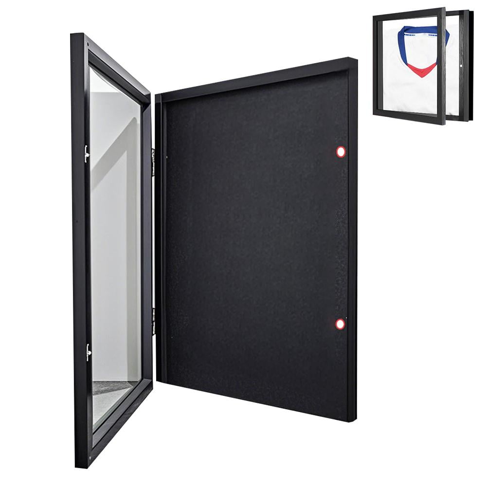KRONDO Jersey Frame Display Case Shadow Box - 3 Sizes Black Imitation ...