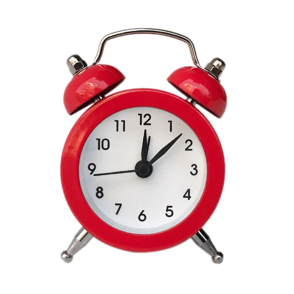 KRONDO Mini Twin Bell Alarm Clock, Small Cute Metal Alarm Clock ...