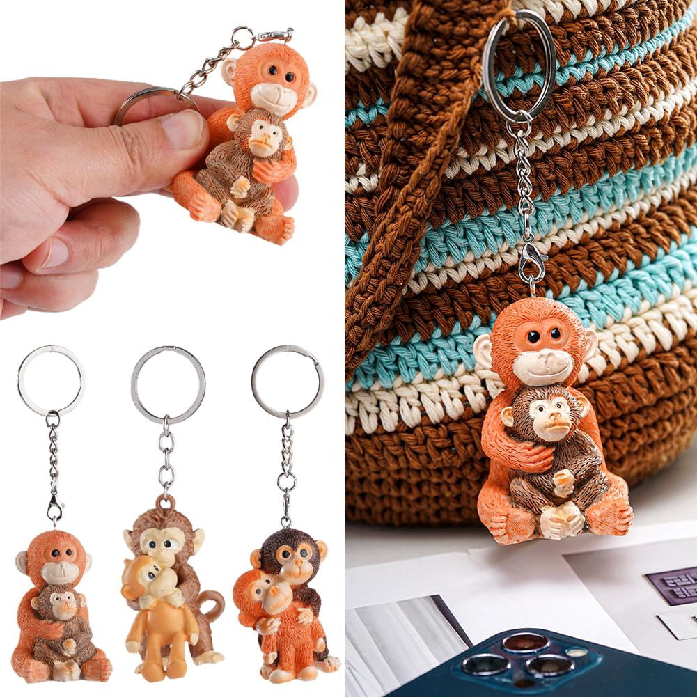KRONDO 3Pcs Protect Punch The Monkey Keychain, 2026 NEW 3D Cute Monkey ...