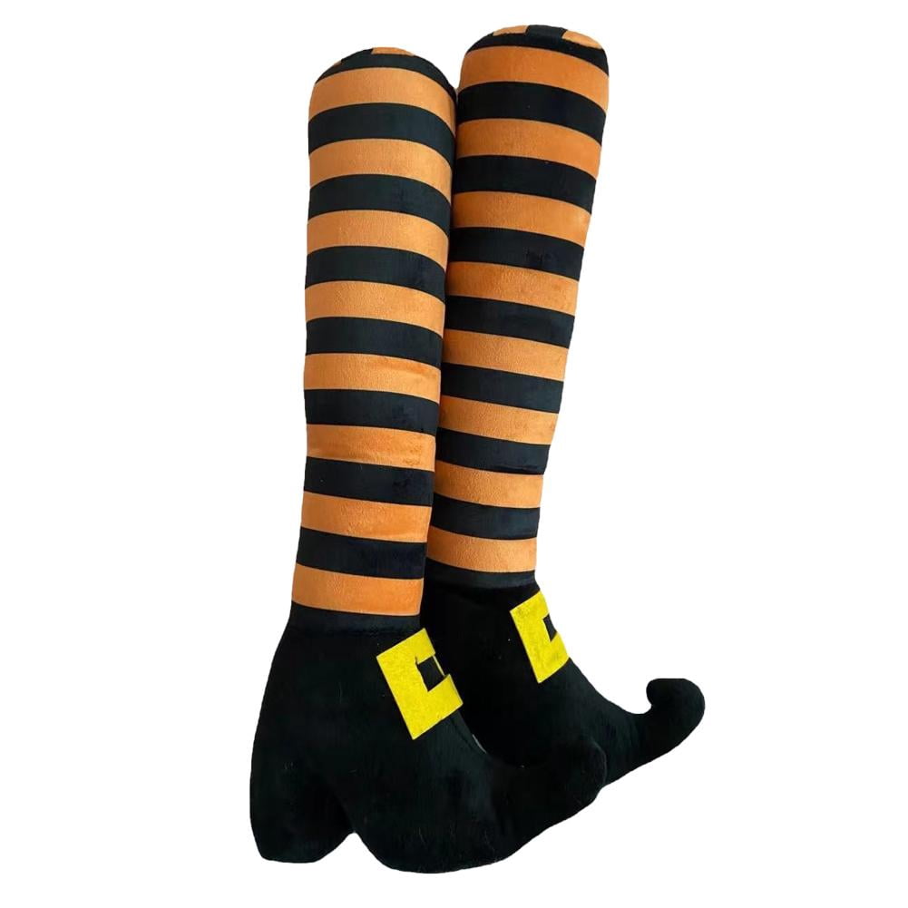 KRONDO Wicked Witch Legs Halloween Prop, Life-Size Fake Witch Legs with ...