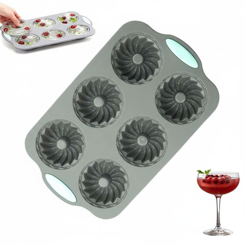 KRONDO Wreath Ice Mold - Christmas Silicone Wreath Ice Cube Making Tray ...