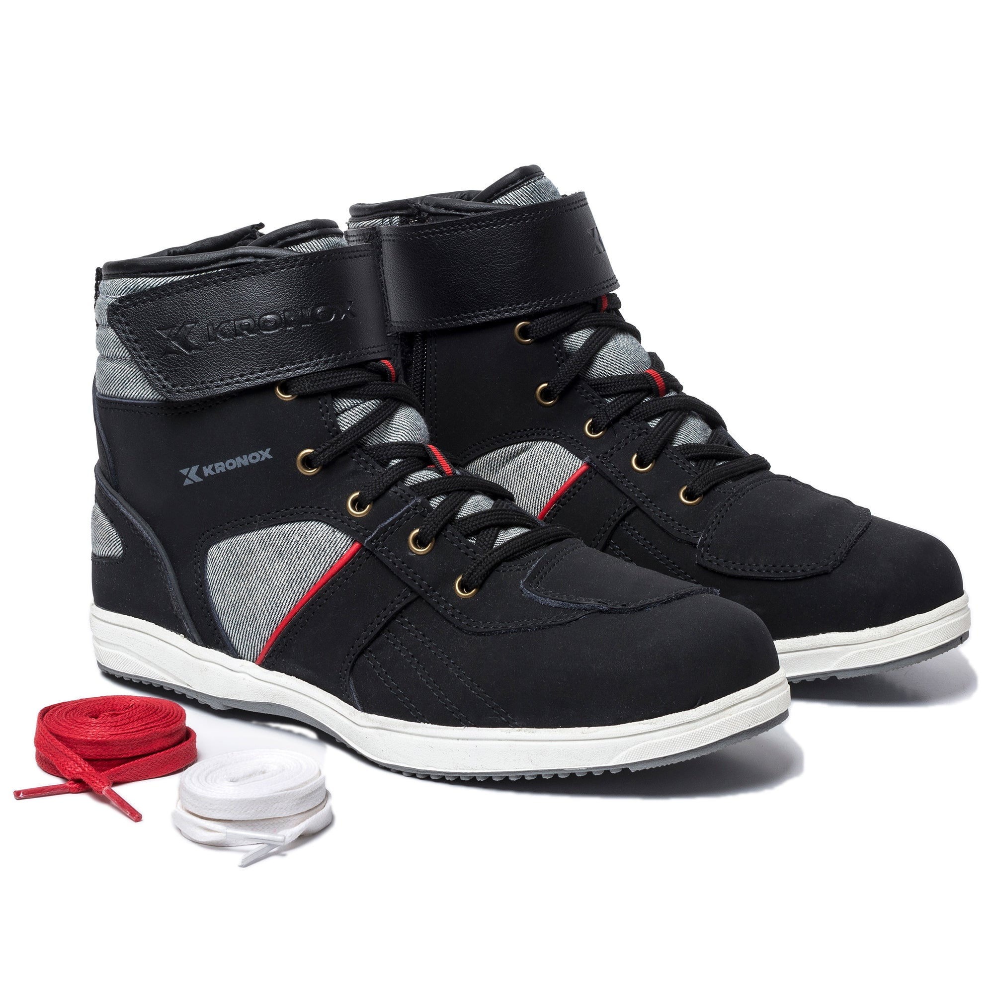 KRONOX Motorcycle Sneakers for Men - Protected Riding Shoes Gear for ...