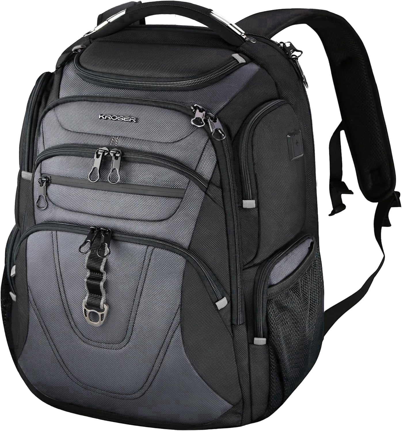 KROSER Unisex TSA Friendly Polyester 18.4 inch Laptop Backpack, Black ...