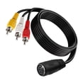 KRTYDBFZ Reliable DIN 6Pin to 3RCA Stereos Video Cable Upgrades Strong ...