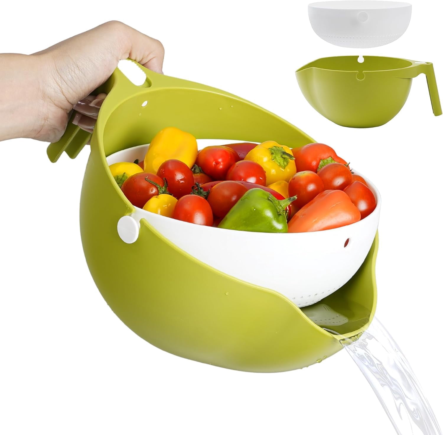 KRUPAVI Plastic Multi Functional Washing Vegetables and Fruit Draining ...