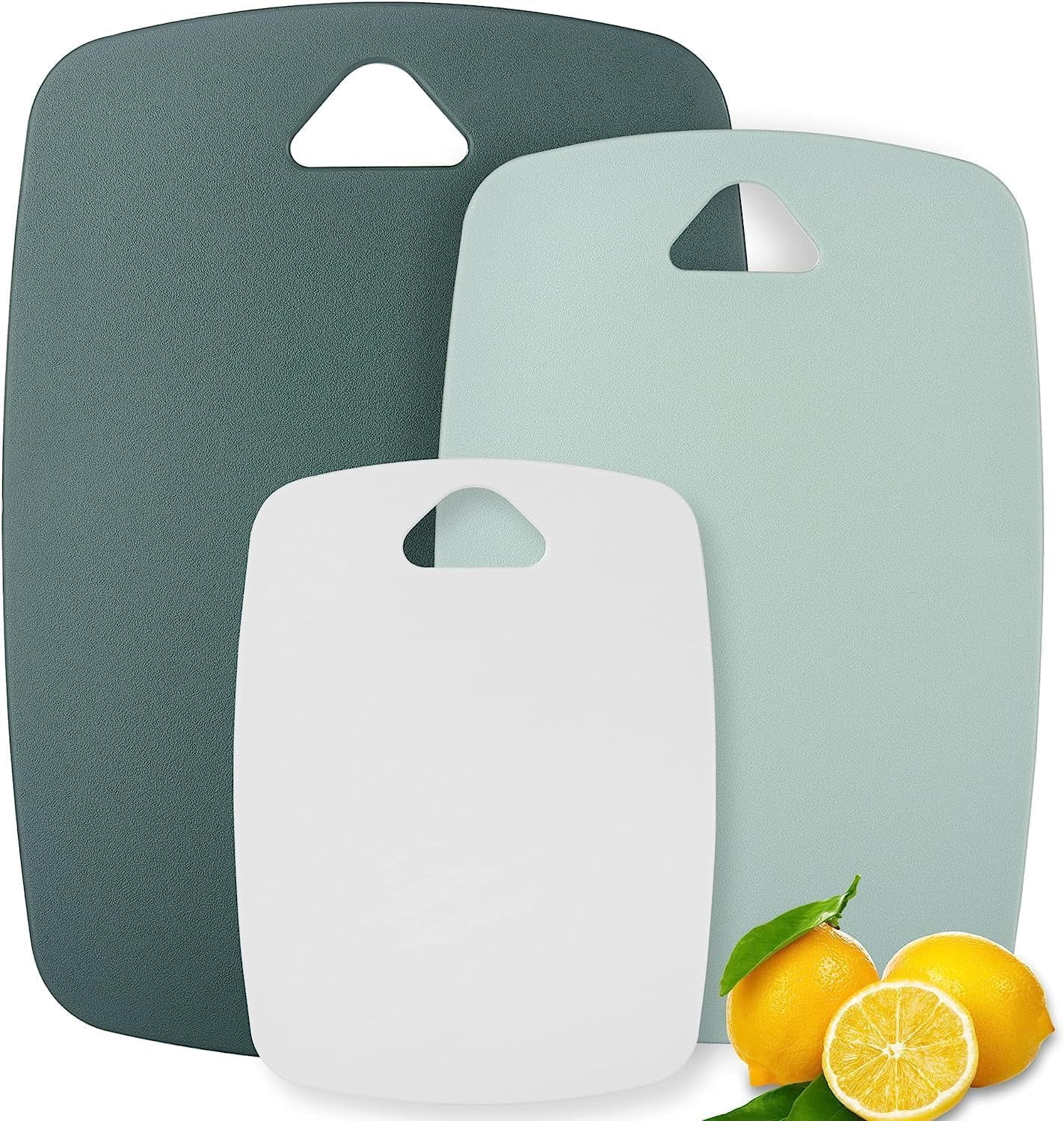 KRUSAN Chopping Cutting Board for Kitchen Set of 3 Heavy Duty ...