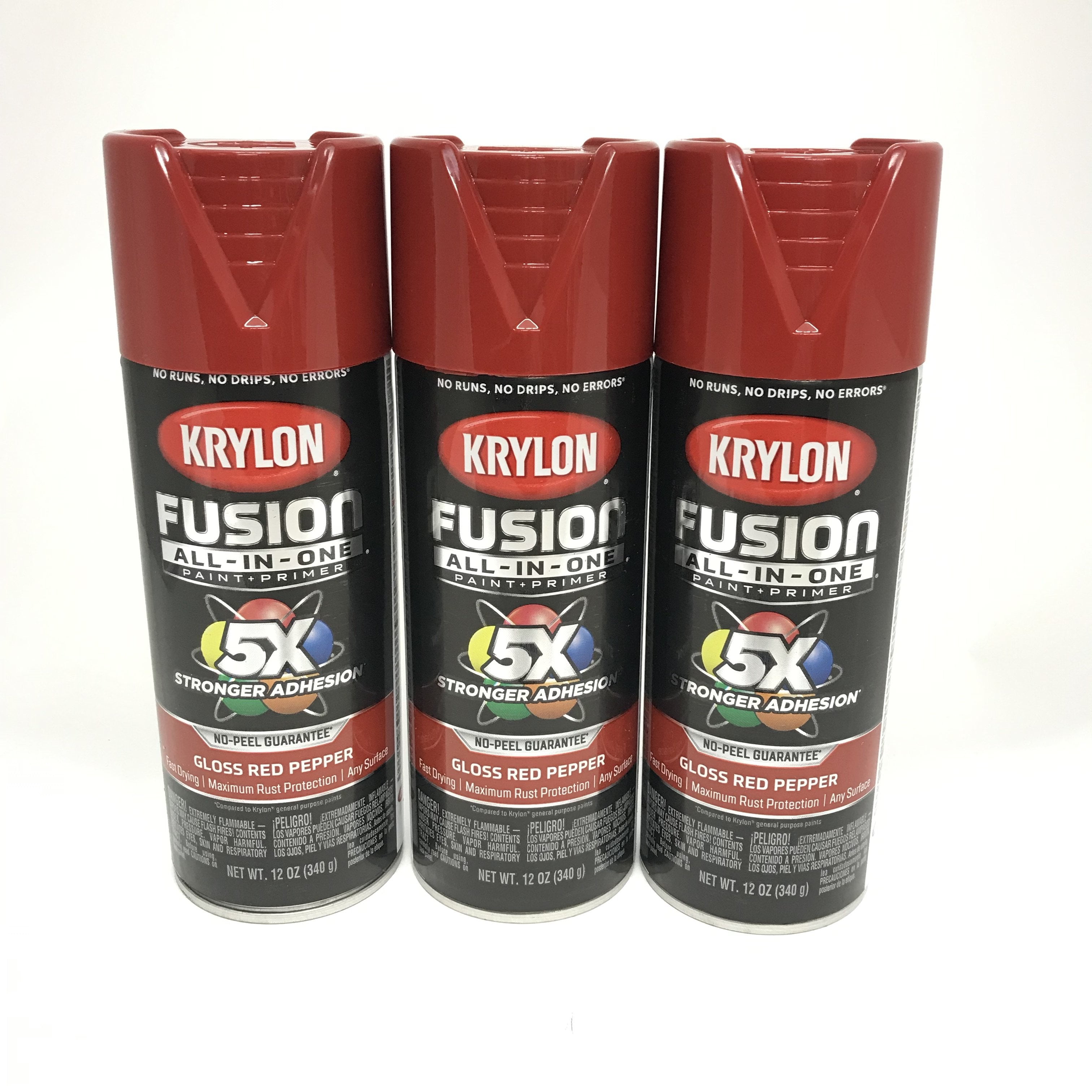 KRYLON 2720-3 PACK Gloss Red Pepper All-In-One Fusion Paint & Primer ...