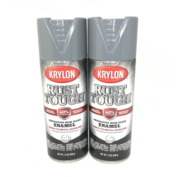 KRYLON RTA9206 Rust Tough GLOSS Battleship Gray Primer - Max Protection ...