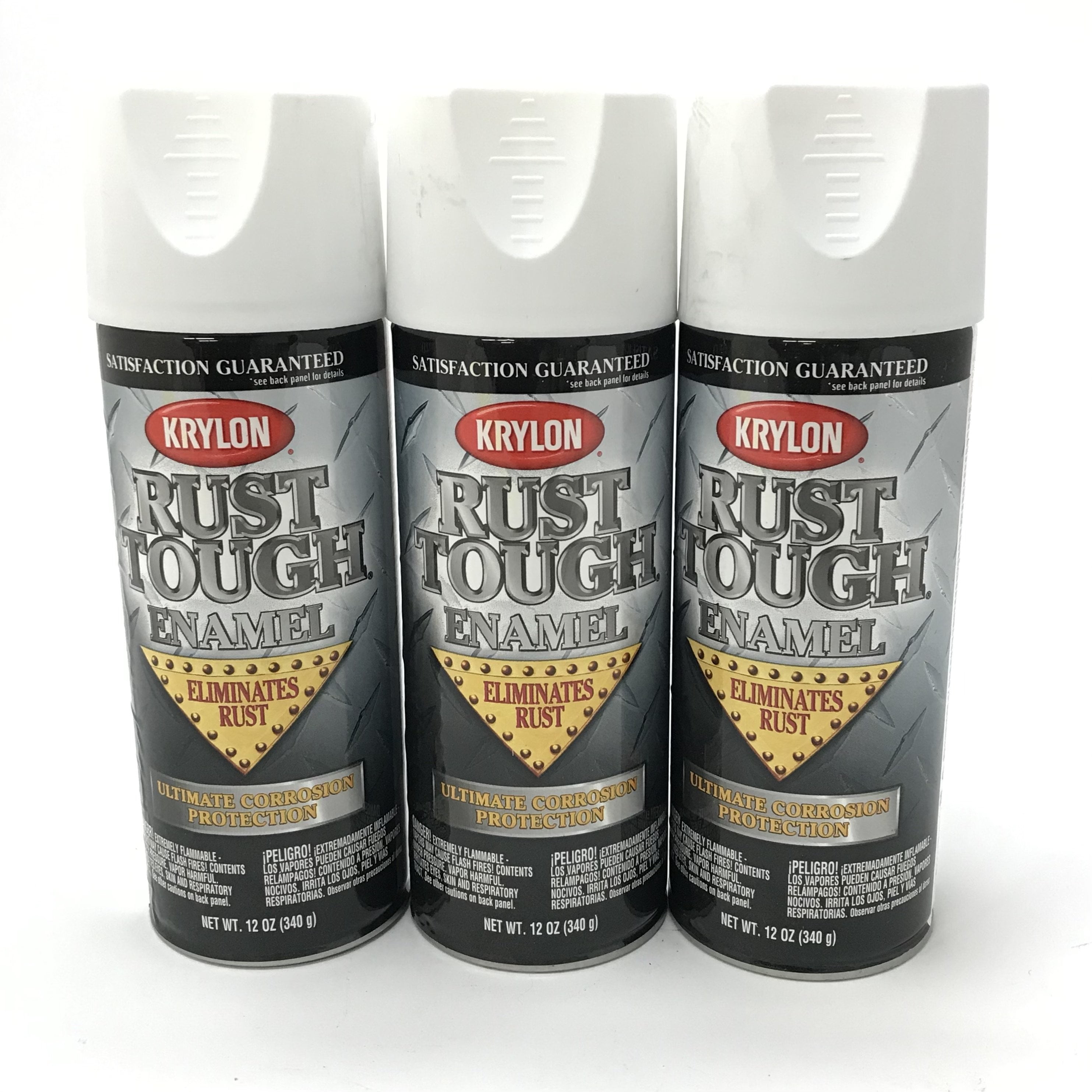 KRYLON RTA9219-3 PACK FLAT WHITE Rust Tough Protective Enamel - Quick ...