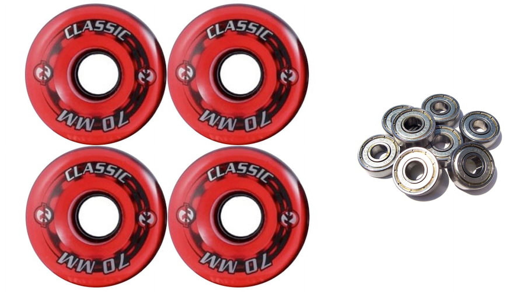 KRYPTONICS CLASSIC 70MM 80A RED Longboard Skate Wheels + ABEC 9 ...