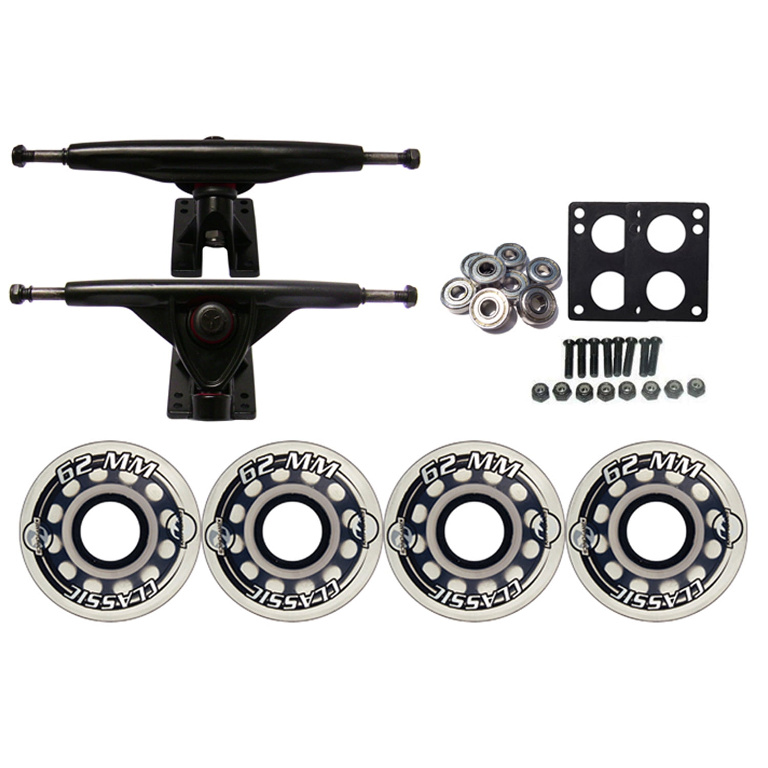 KRYPTONICS CLASSIC Truck Wheel Pack 62mm CLEAR 180mm Black - Walmart.com