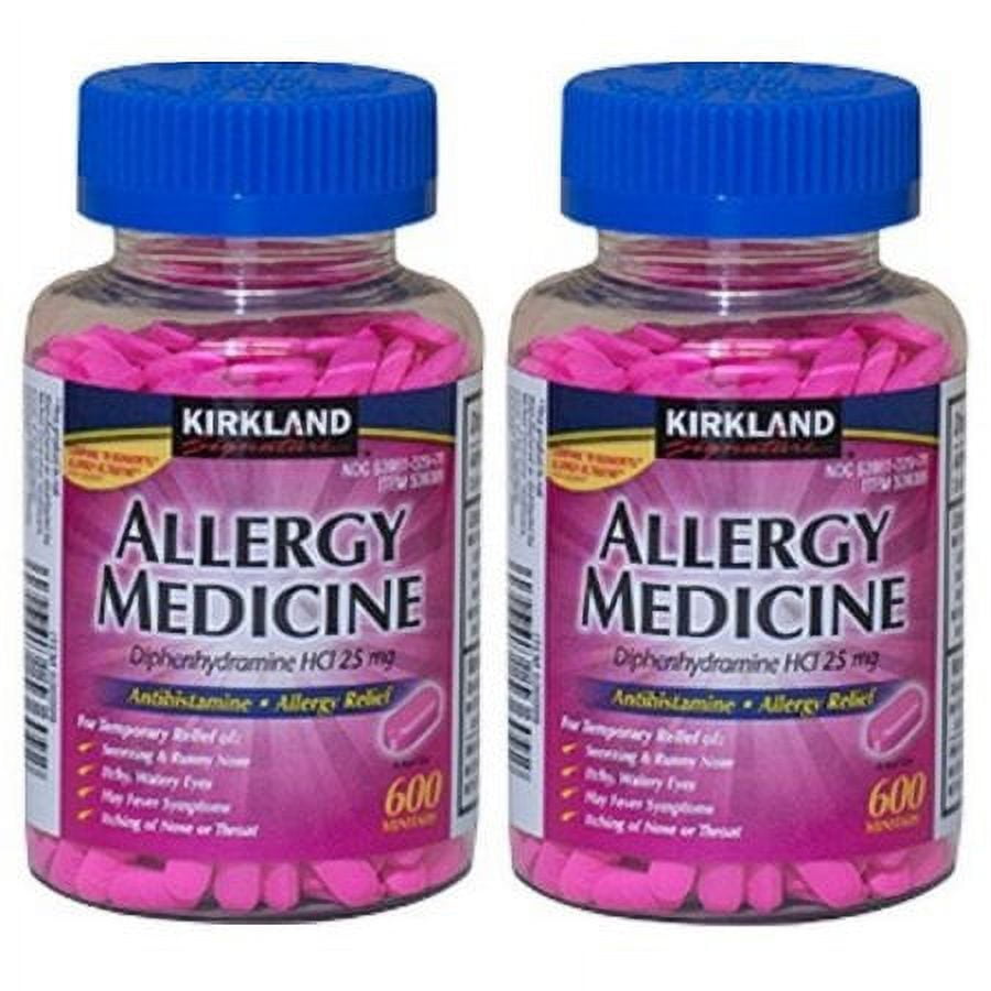 Kirkland Signature Allergy Medicine Diphenhydramine HCI 25 mg 600 ...