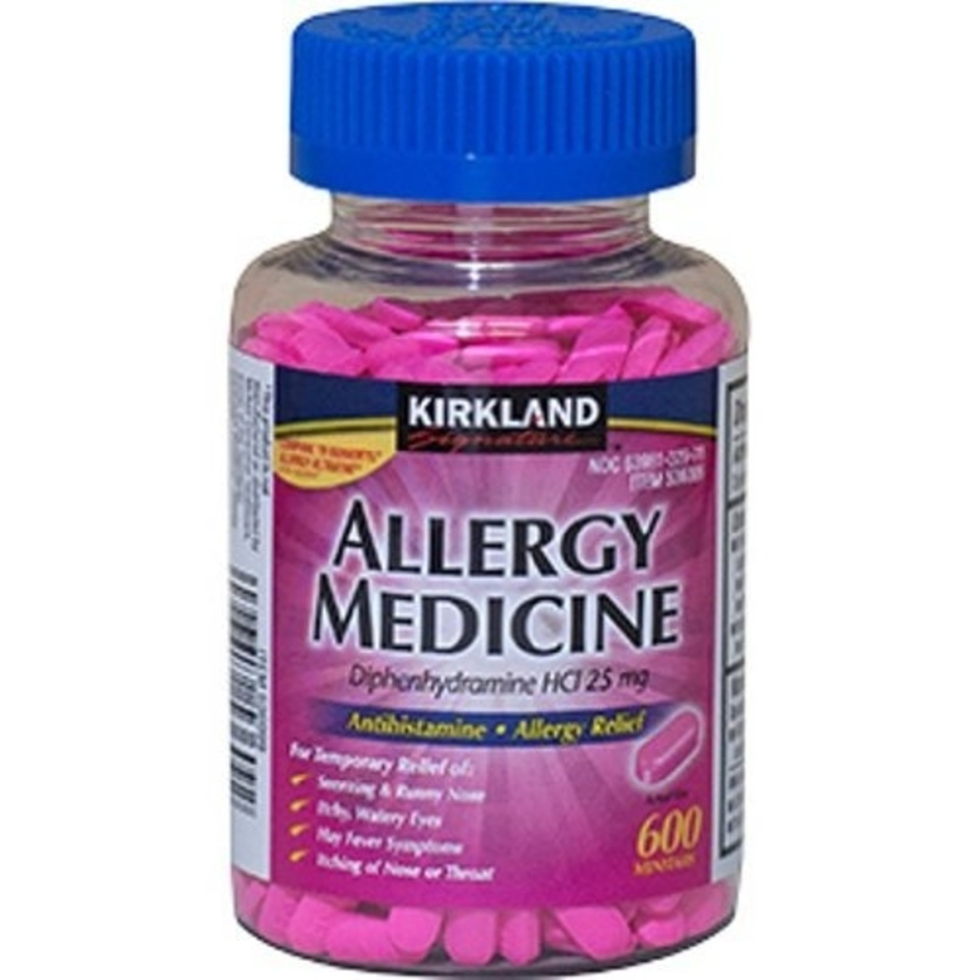 KS Allergy Medicine Diphenhydramine HCI 25mg 600 Tablets 2 Pack ...
