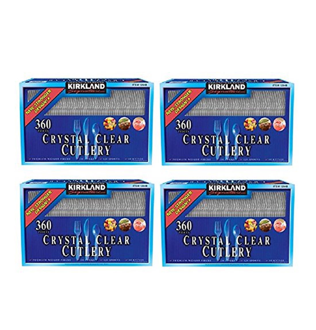 KS Crystal Clear Plastic Cutlery Combo- 360 ct (4 Pack) - Walmart.com