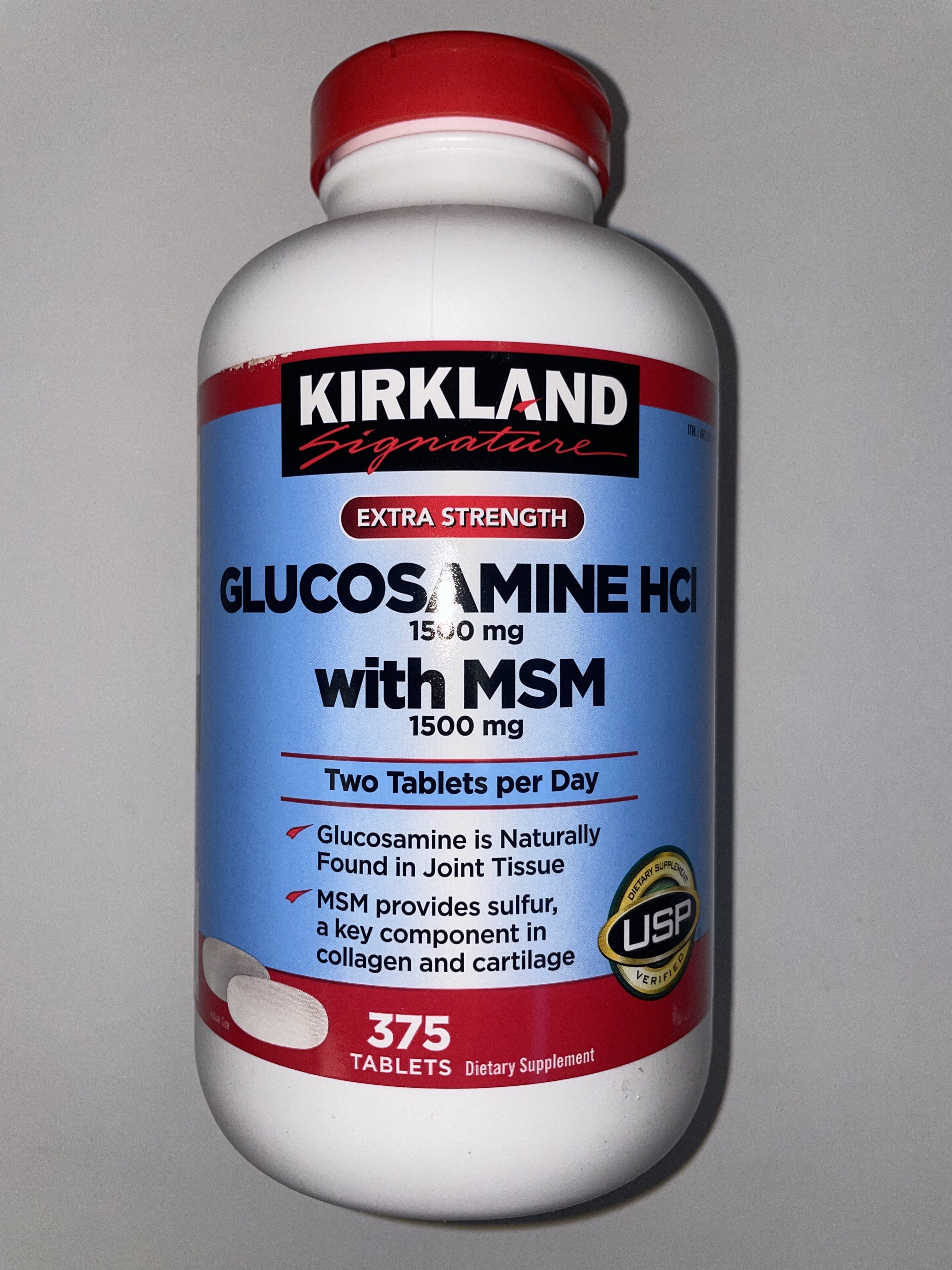 Kirklands Glucosamine HCI, MSM Tablets, Joint Health, Cartilage Support ...