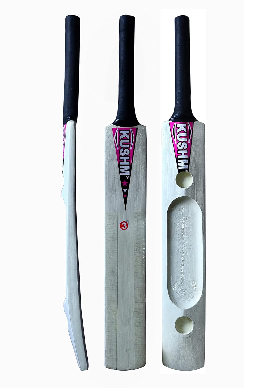 KS KUSHM Kids Zone Popular Willow Wooden Cricket Bat For Kids , Size 3 ...
