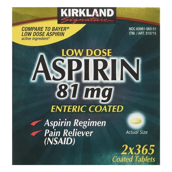 KS Low Dose Aspirin 81 mg 365 Tablets (Pack of 2) HSA/FSA Eligible ...