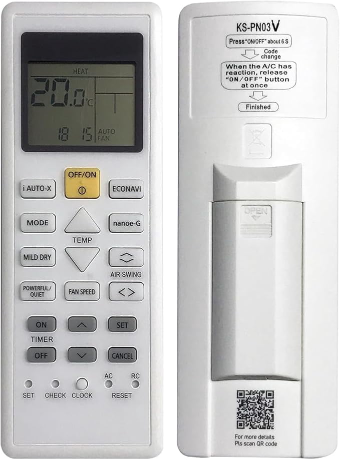 KS-PN03V Air Conditioner Remote Control, Universal Air Conditioning ...