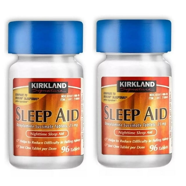 Kirkland Signature Sleep Aid, 192 Calming Adult Supplement Tablets ...