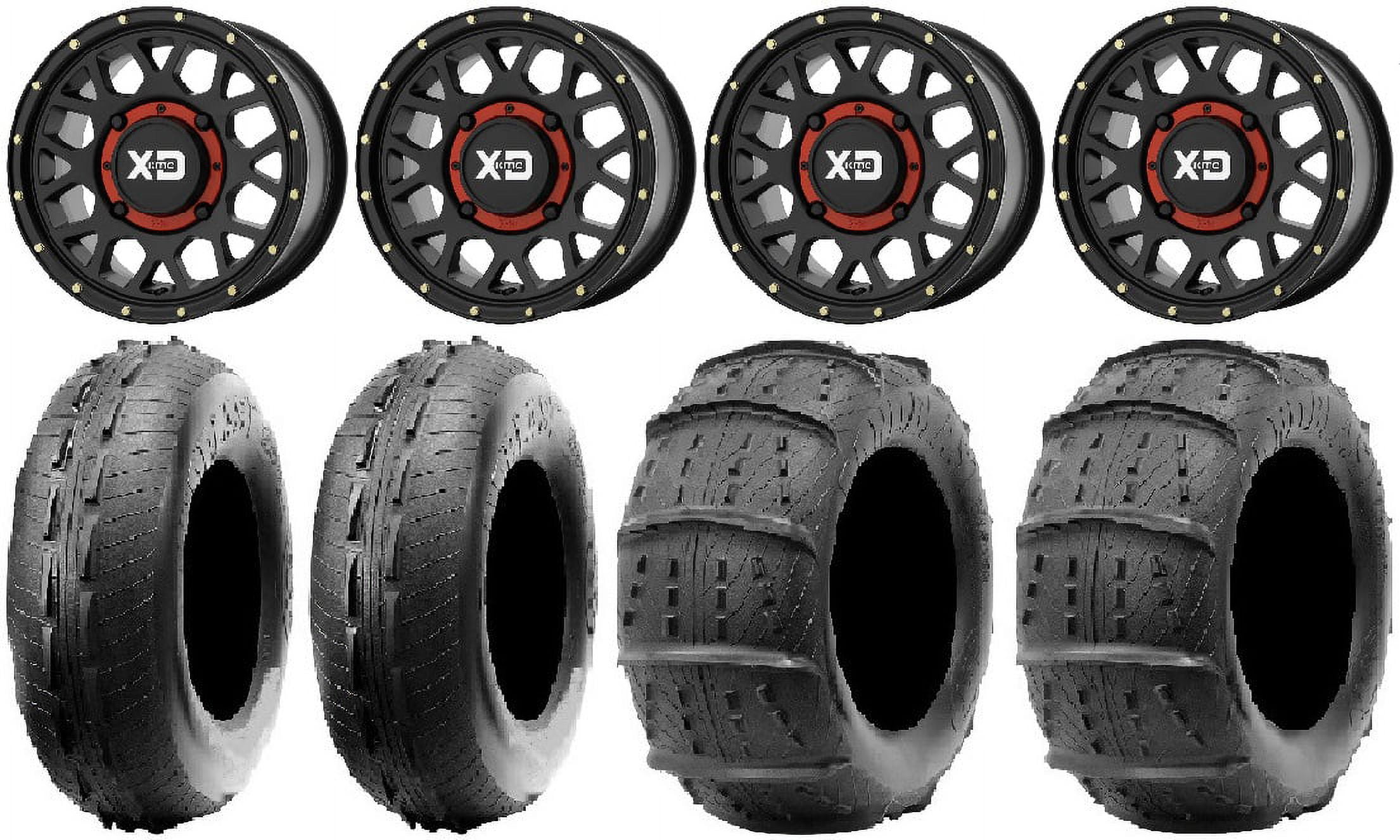 KS135 Grenade 14x7/14x10 Wheels 30" SandBlast Tires Can-Am Maverick X3 ...