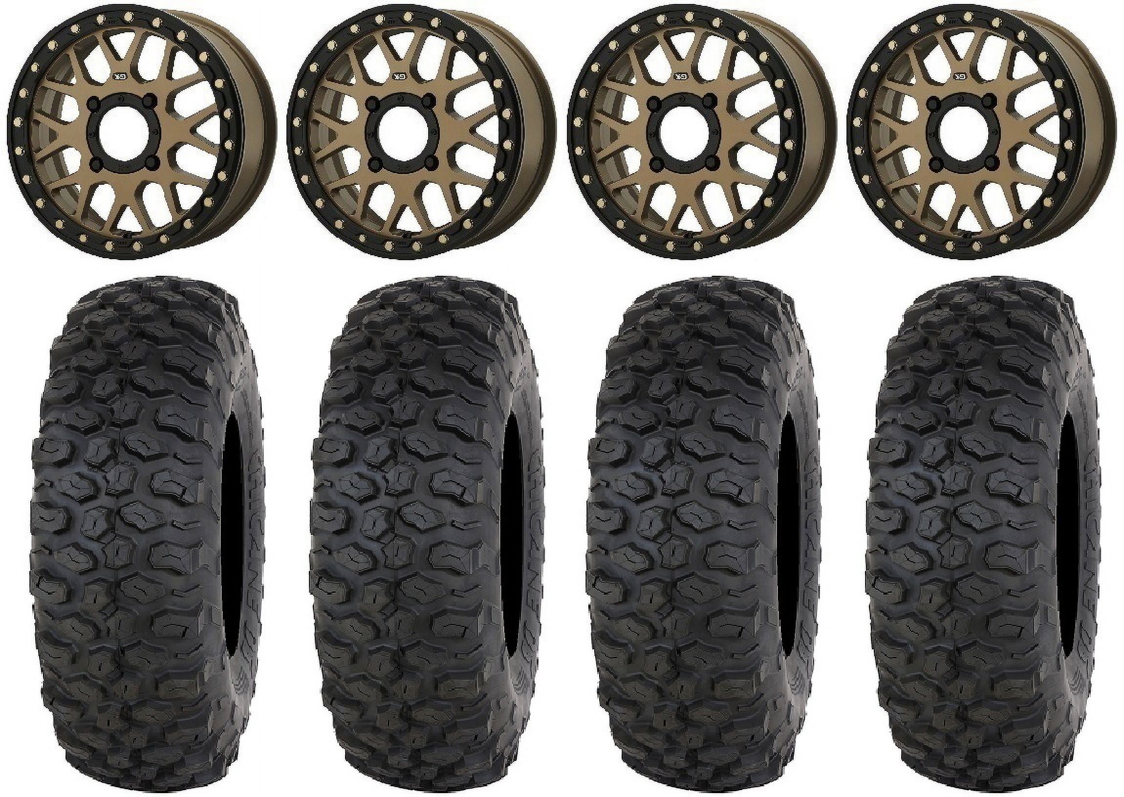KS235 Grenade 15" Wheels Bronze 33" Chicane DS Tires Sportsman RZR ...