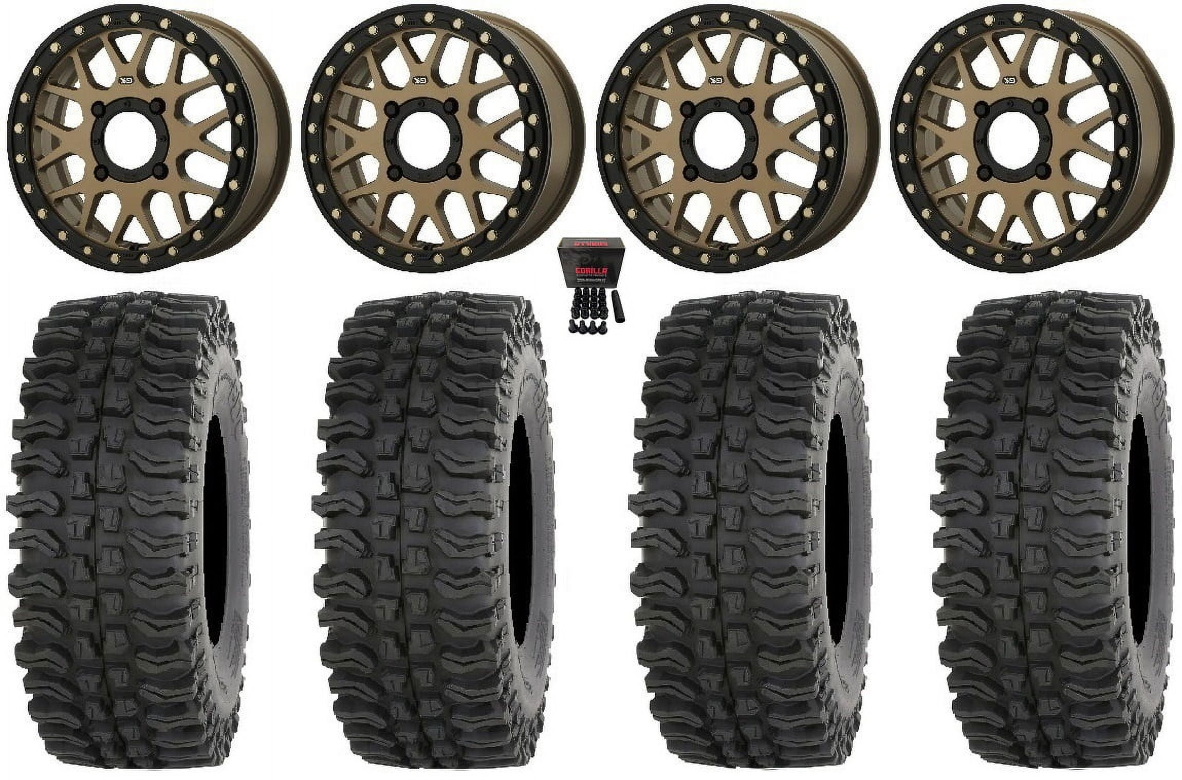 KS235 Grenade 15" Wheels Bronze 35" BDC Tires Sportsman RZR Ranger ...