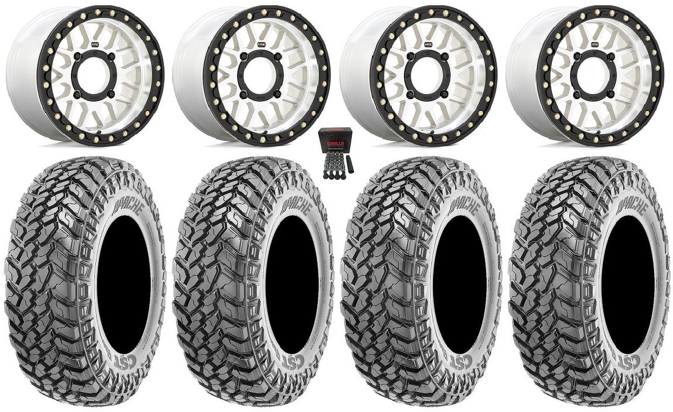 KS235 Grenade Bdlk 14" Wheels Mh +10mm 32" Apache Tires Can-Am Maverick ...