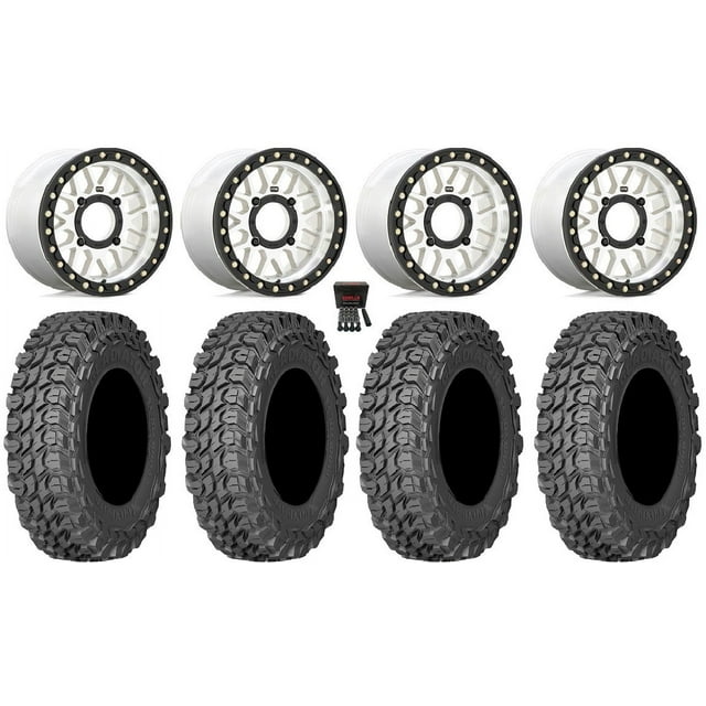 KS235 Grenade Bdlk 14" Wheels Mh 32" X Comp ATR Tires Can-Am Maverick ...