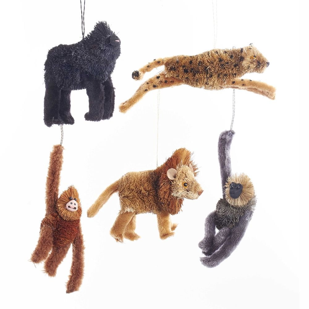 Kurt Adler Buri Safari Animal Ornament 5/Asstd - Walmart.com