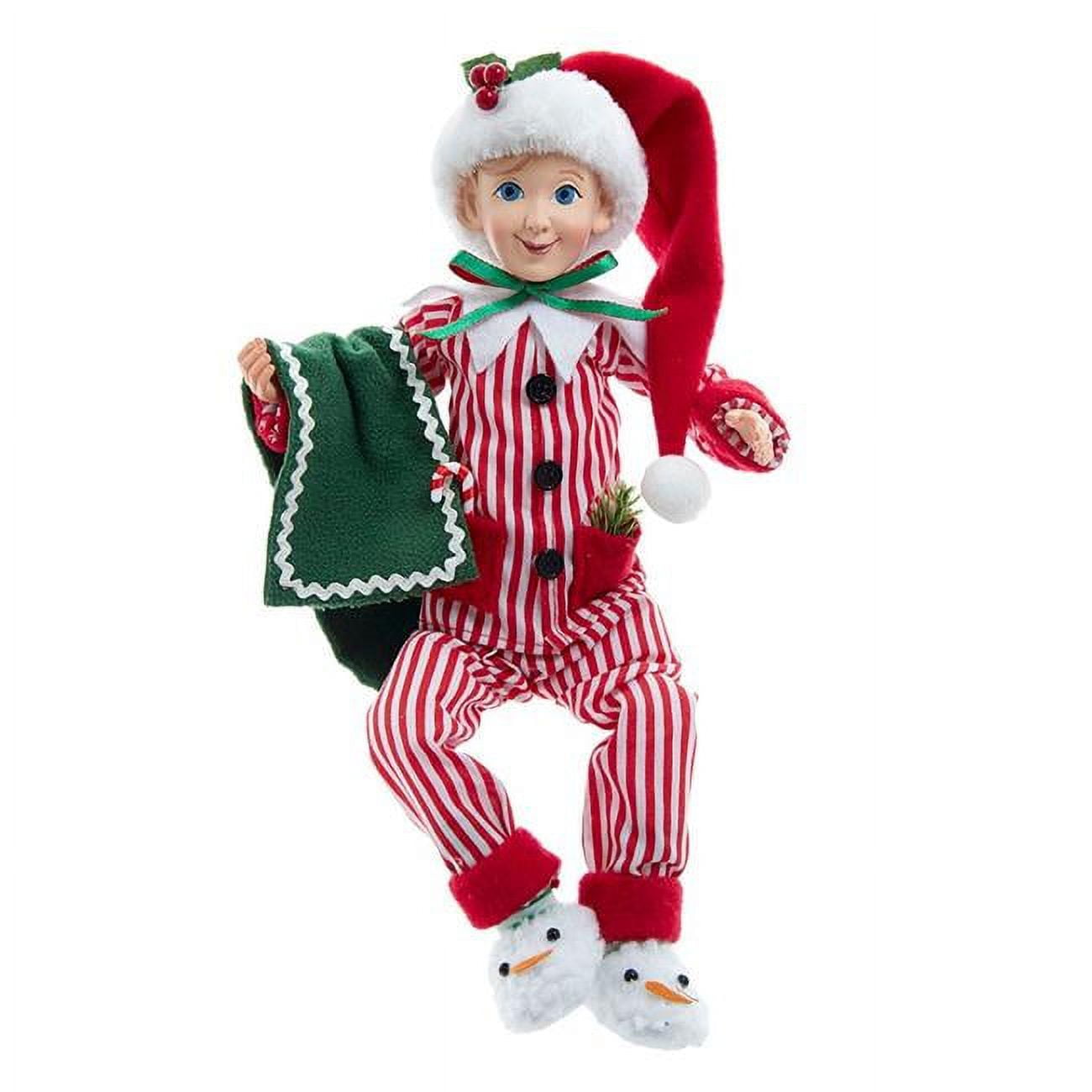KSA Red and Green Elf with Pajama Christmas Ornaments 15.25" - Walmart.com