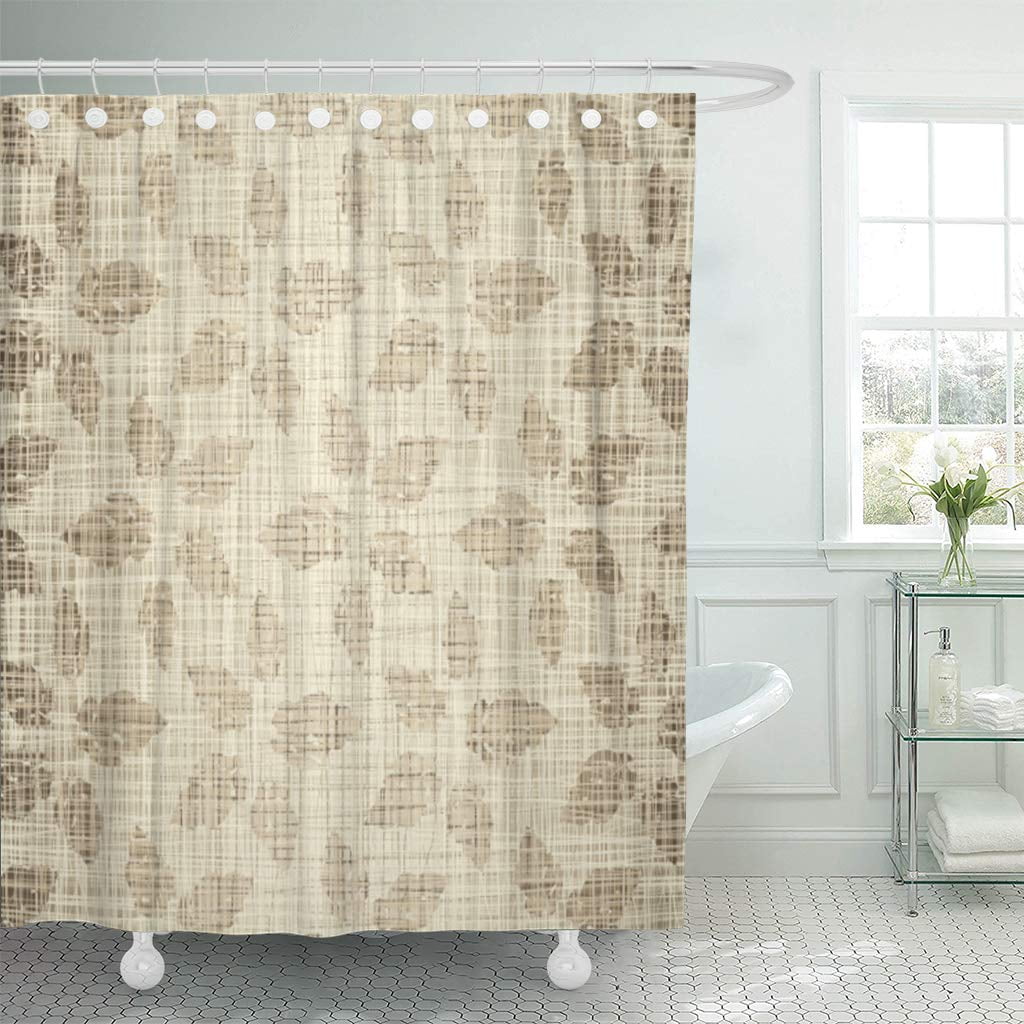 KSADK Beige Sack Structure Leaves Linen Brown Stripes Weave Burlap ...