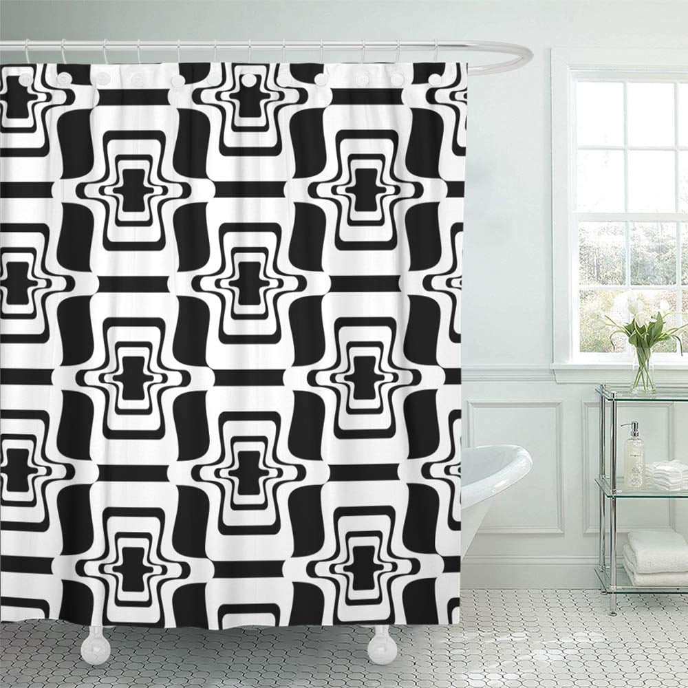 KSADK Black Abstract Geometric Pattern Creative Digital Funky ...