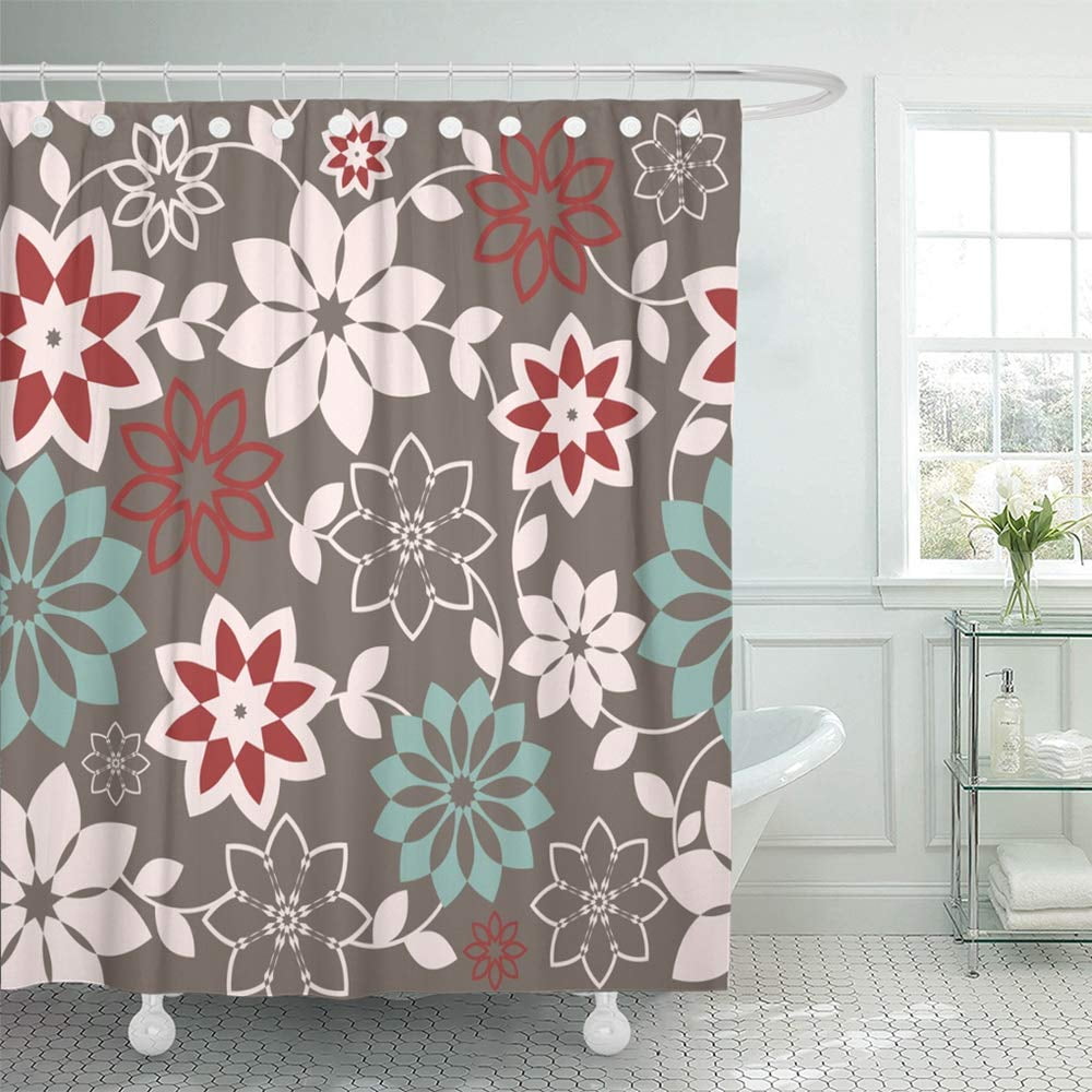 KSADK Brown Abstract Geometric Floral Pattern Retro Color Palette Red ... KSADK Brown Abstract Geometric Floral Pattern Retro Color Palette Red ...