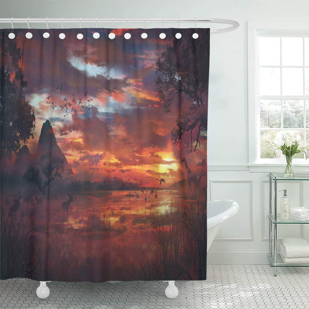 KSADK Colorful Safari Savanna Orange Jungle Africa African Animal ...