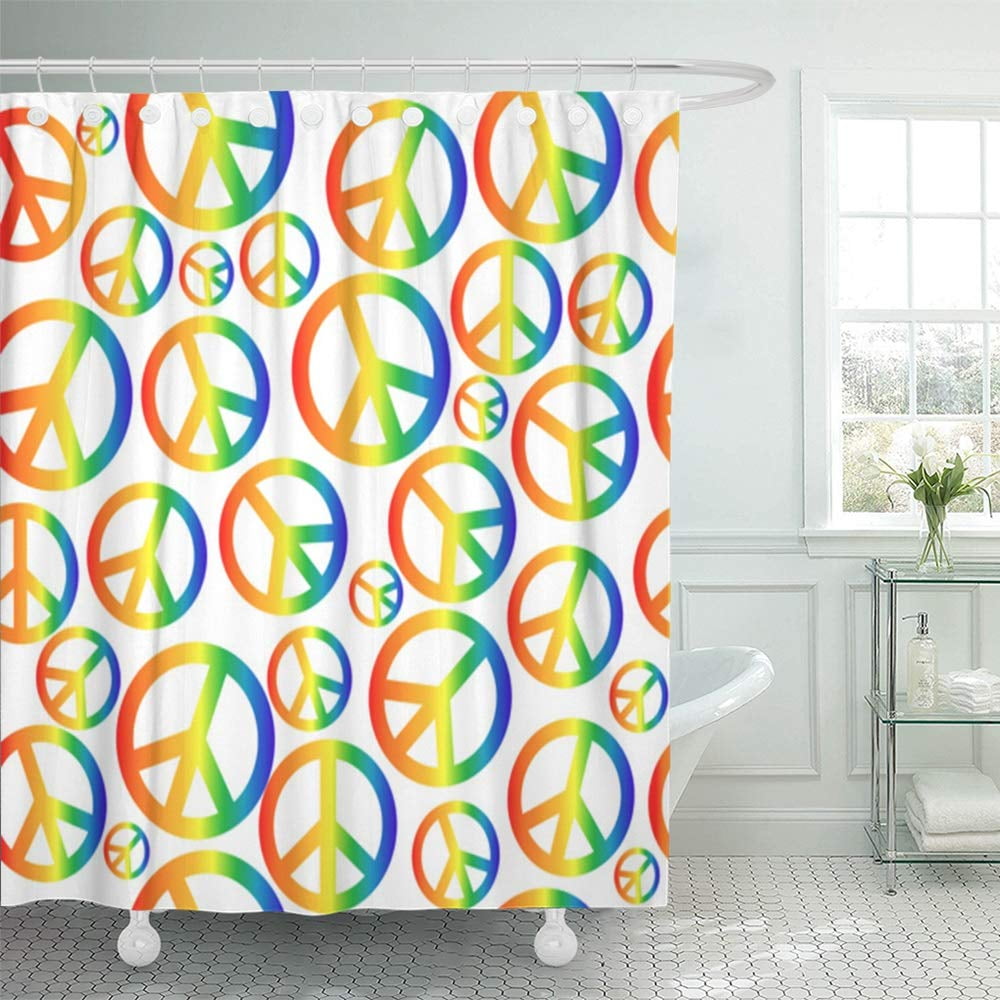 KSADK Colorful Sign Peace Symbol with Circular Rainbow Gradient ...