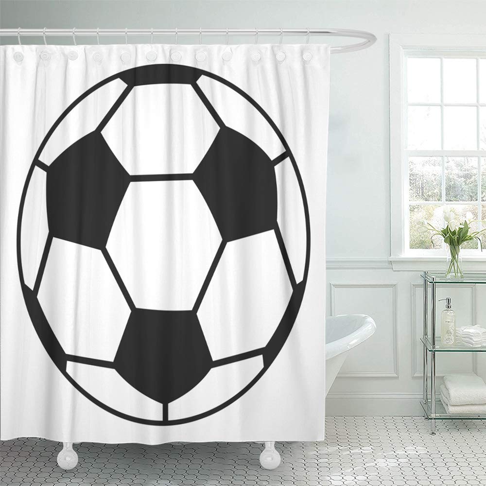 KSADK Football Soccer Ball Simple of for Line Penalty Activity Black ...