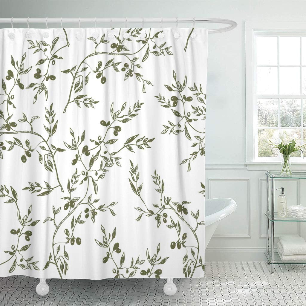 KSADK Green Italian Olive Branch Flower Mediterranean Line Sketch Greek ...