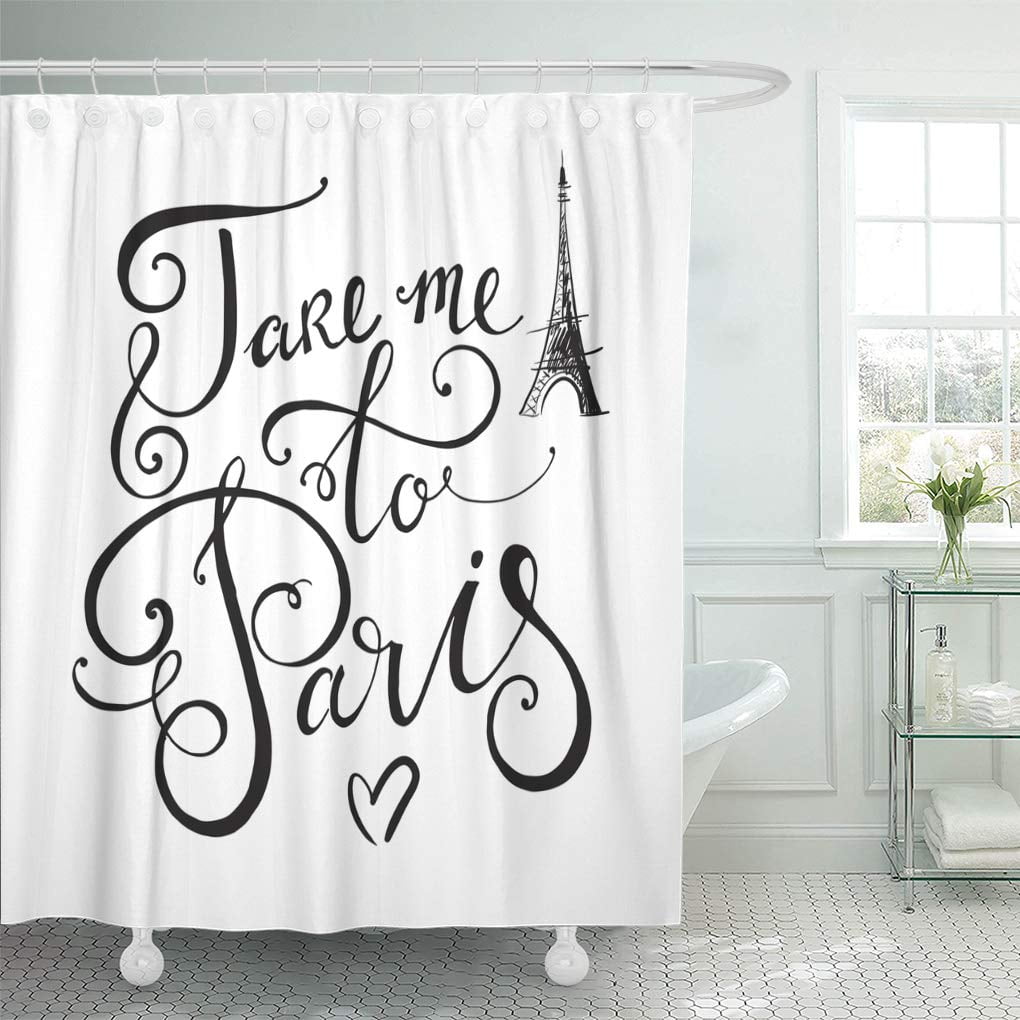 KSADK Handdrawn with Eiffel Tower Paris Take Me to Handwritten Script ...