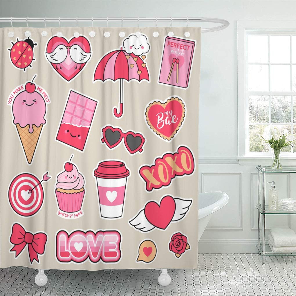 KSADK Pink Bow of Girl Patches Cute Cartoon Badges Fun Stickers Design ...