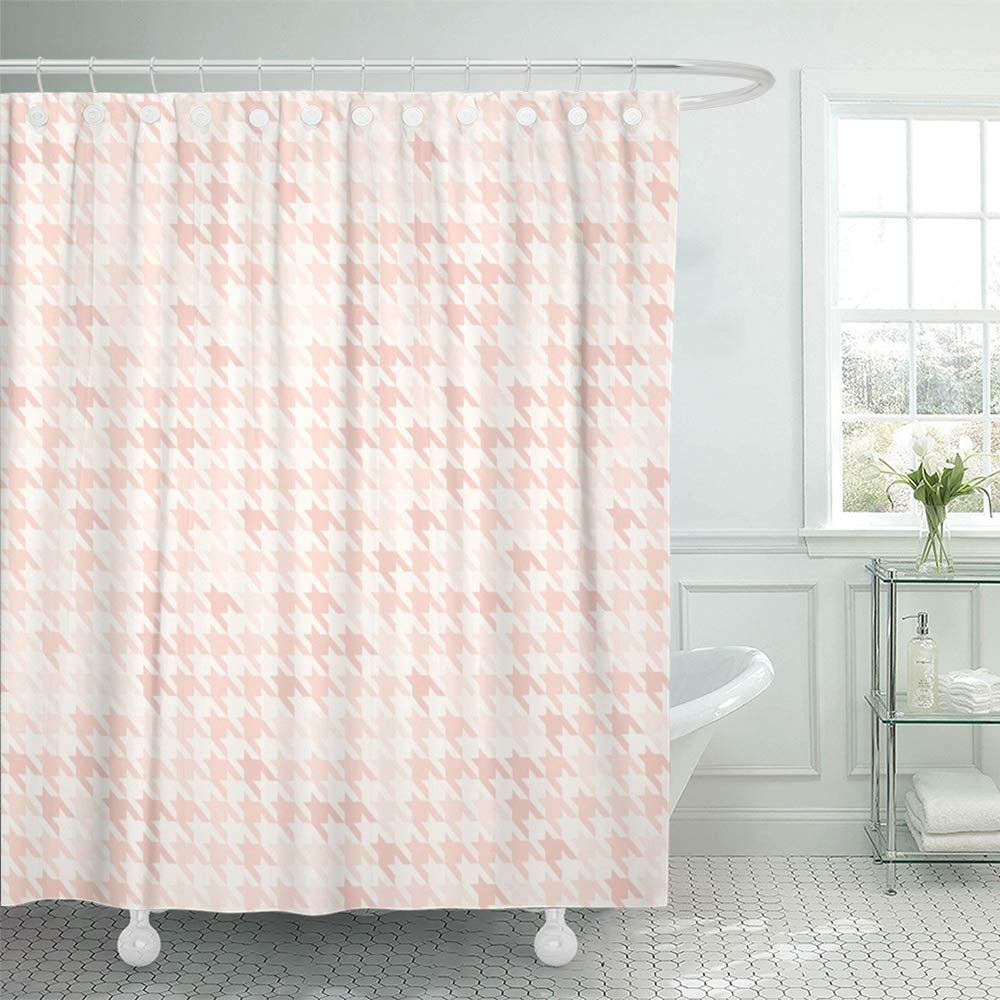 KSADK Pink Dogtooth Rose Houndstooth Pattern Red Multicolor ...