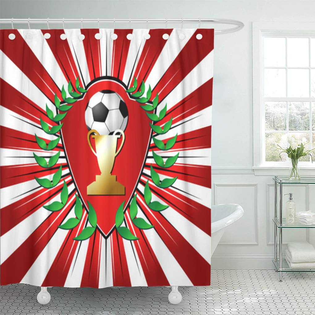 KSADK Red Stripes Soccer Shield with Laurel Over Striped Trophy ...